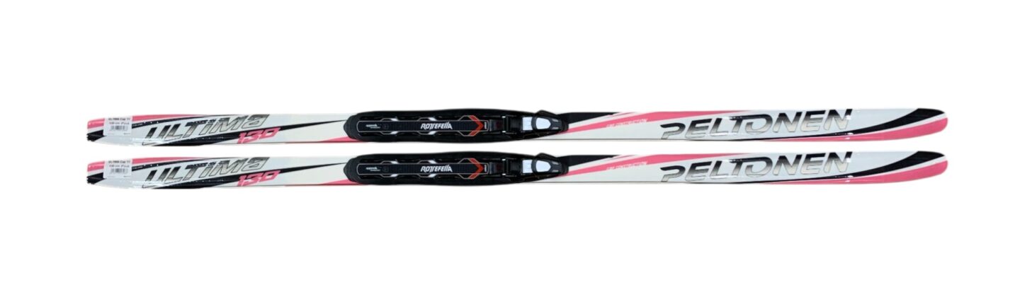 Laste suusad Peltonen Ultima roosa 130cm + Rottefella suusasidemed ...